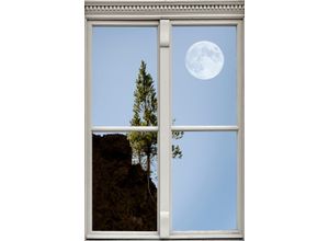 4049009360261 - Wandsticker QUEENCE Vollmond Wandtattoos Gr B H T 40 cm x 60 cm x 01 cm Natur blau Wandtattoos Natur