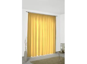 4004567152062 - Vorhang WIRTH Felsted Gardinen Gr 150 cm Kräuselband 132 cm gelb Kräuselband Gardine