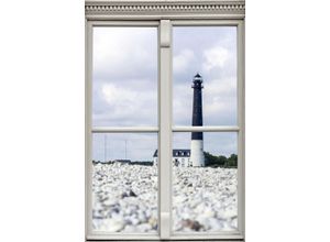 4049009572114 - Wandsticker QUEENCE Leuchtturm Wandtattoos Gr B H T 40 cm x 60 cm x 01 cm Geographie weiß Wandtattoos und Wandsticker