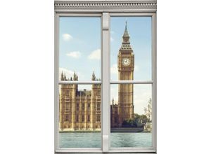 4049009358978 - Wandsticker QUEENCE Big Ben Wandtattoos Gr B H T 40 cm x 60 cm x 01 cm Geographie goldfarben Wandtattoos und Wandsticker