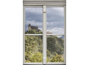 4049009361558 - Wandsticker QUEENCE Schloss Wandtattoos Gr B H T 40 cm x 60 cm x 01 cm Geographie grün Wandtattoos und Wandsticker