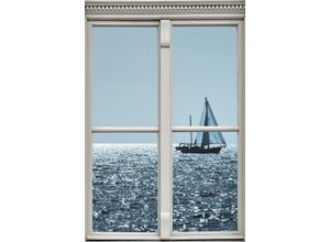 4049009362623 - Wandsticker QUEENCE Segelboot Wandtattoos Gr B H T 40 cm x 60 cm x 01 cm Geographie blau Wandtattoos und Wandsticker
