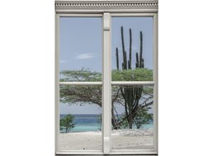 4049009352099 - Wandsticker QUEENCE Kaktus Wandtattoos Gr B H T 40 cm x 60 cm x 01 cm Natur beige (natur) Wandtattoos Natur