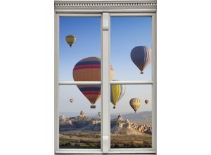 4049009216681 - Wandsticker QUEENCE Heißluftballons Wandtattoos Gr B H T 40 cm x 60 cm x 01 cm Geographie bunt Wandtattoos und Wandsticker