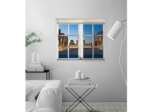 4049009066699 - Wandsticker QUEENCE Palast Wandtattoos Gr B H T 40 cm x 60 cm x 01 cm Geographie blau Wandtattoos und Wandsticker