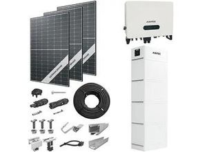 4057651859965 - PV-Komplettanlage 5 kWp mit AXITEC Wechselrichter 5 kW + Stromspeicher 135 kWh 12 Solarmodulen Glas-Glas black frame & Montagesystem Aufdach (* 0% MwSt gem §12 Abs 3 UstG)