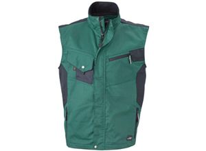 4057223140675 - James&nicholson - Workwear Weste JN822 Gr 2XL dark-green black