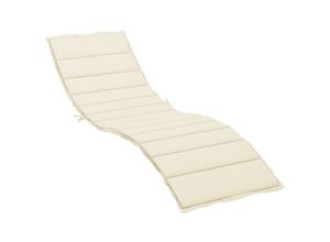 8720286149188 - Bonnevie - Sonnenliegen-AuflageGartenliege Creme 200x60x3 cm Oxford-Gewebe vidaXL