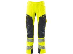 5711074796120 - Hose mt Knietaschen ultimate stretch Gr 82C45 hi-vis gelb schwarzblau - Mascot