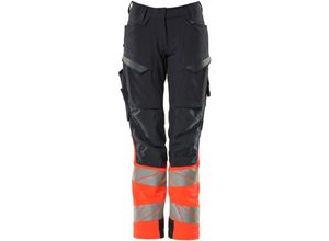 5711074826315 - Hose mit Knietaschen 19178-511-10222 Gr 76C54 schwarzblau hi-vis rot - Mascot