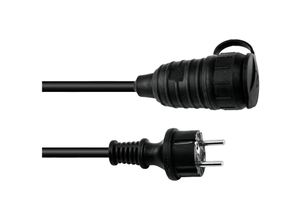 4026397411904 - EuroLite Schutzkontakt Verlängerung 3x15mm 15m konfektioniert mit Kunststoff Stecker Kupplung IP44