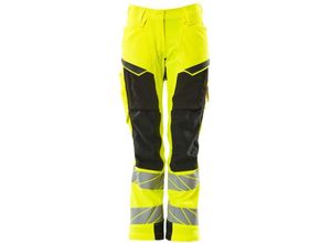 5711074824885 - Damen-Hose mit Knietaschen 19078-511-1709 Gr 82C42 hi-vis gelb schwarz - Mascot