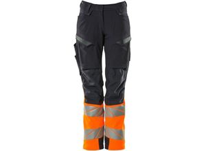 5711074825707 - Hose mit Knietaschen 19178-511-01014 Gr 82C56 schwarzblau hi-vis orange - Mascot