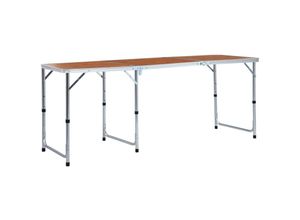 8719883767987 - Bonnevie - Klappbarer Campingtisch Aluminium 180 x 60 cm vidaXL622821