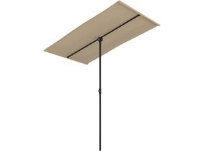 8719883763392 - Bonnevie - SonnenschirmGartenschirm mit Aluminium-Mast 180 x 110 cm Taupe vidaXL