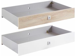 4038061017794 - Schubkasten WIMEX Joker weiß (weiß struktureichefarben hell) B100cm H16cm T60cm Schubladen 2-teilig für zusätzlichen Stauraum unter dem Bett 4038061017794 - Schubkasten WIMEX Joker weiß (weiß struktureichefarben hell) B100cm H16cm T60cm Schubladen 2-teilig für zusätzlichen Stauraum unter dem Bett