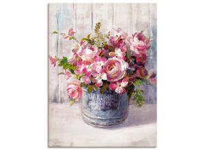 4055327755016 - Wandbild ARTLAND Gartenblumen I Bilder Gr B H 45 cm x 60 cm Leinwandbild Blumen Hochformat 1 St pink Bild Leinwandbild Kunstdrucke Bilder als Leinwandbild Wandaufkleber oder Poster in versch Größen