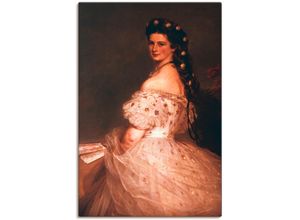 4059745157223 - Wandbild ARTLAND Kaiserin Elisabeth von Österreich 1865 Bilder Gr B H 40 cm x 60 cm Leinwandbild Menschen Hochformat 1 St pink Bild Poster Bilder als Alubild Leinwandbild Wandaufkleber oder in versch Größen