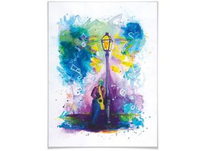 4063129155057 - Poster WALL-ART Love is in the Air Bilder Gr B H T 100 cm x 120 cm x 01 cm Schriftzug 1 St bunt Poster Poster Wandbild Bild Wandposter