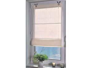 4016478993412 - Raffrollo HEINE HOME Raffrollos Gr 140 cm Ösen 45 cm beige (creme) Raffrollos blickdicht 4016478993412 - Raffrollo HEINE HOME Raffrollos Gr 140 cm Ösen 45 cm beige (creme) Raffrollos blickdicht