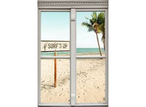 4049009137467 - Wandsticker QUEENCE Surfs up Wandtattoos Gr B H T 40 cm x 60 cm x 01 cm Natur beige (natur) Wandtattoos Natur