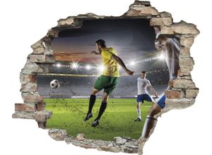 4049009634812 - Wandtattoo QUEENCE Fußball Schuss Wandtattoos Gr B H T 60 cm x 50 cm x 01 cm Fussball bunt Wandtattoos Fußball
