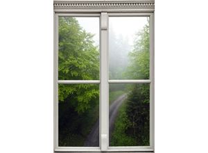 4049009355403 - Wandsticker QUEENCE Waldweg Wandtattoos Gr B H T 40 cm x 60 cm x 01 cm Natur grün Wandtattoos Natur