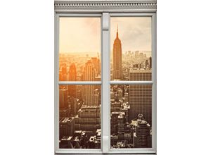 4049009102106 - Wandsticker QUEENCE New York Wandtattoos Gr B H T 40 cm x 60 cm x 01 cm Geographie orange Wandtattoos und Wandsticker