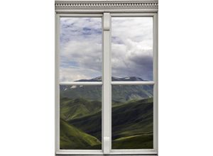 4049009076636 - Wandsticker QUEENCE Berge Wandtattoos Gr B H T 40 cm x 60 cm x 01 cm Natur grün Wandtattoos Natur