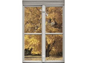 4049009165927 - Wandsticker QUEENCE Baum Wandtattoos Gr B H T 40 cm x 60 cm x 01 cm Natur gelb Wandtattoos Natur