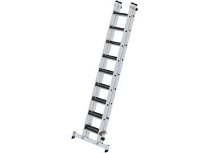 4031405406735 - Munk Günzburger Steigtechnik MUNK Stufen-Schiebeleiter mit nivello-Traverse 2-teilig clip-step R13 2x9 Stufen