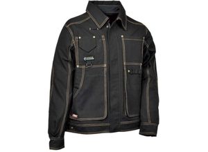 8023796254466 - Profi Arbeitsjacke Cofra BRUXELLES 100% Baumwolle schwarz 48 - Schwarz