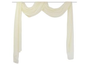 8718475926146 - Bonnevie - Dünner Voile Querbehang 140 x 600 cm Creme vidaXL741809