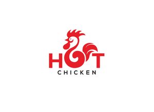 4049009089414 - Wanddekoobjekt QUEENCE HOT CHICKEN Wanddekoobjekte Gr B H T 30 cm x 45 cm x 01 cm rot Wanddekoration Wanddekoobjekte