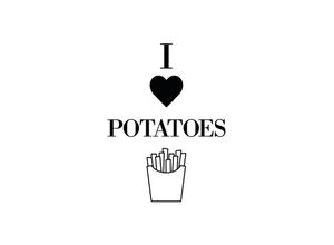 4049009635154 - Wanddekoobjekt QUEENCE I LOVE POTATOES Wanddekoobjekte Gr B H T 30 cm x 45 cm x 01 cm schwarz Wanddekoration Wanddekoobjekte