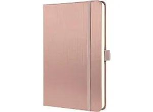 4004360779121 - Conceptum Notizbuch DIN A5 Kariert Seitlich Gebunden Kunststoff Hardcover Rosé Metallic Perforiert 194 Seiten