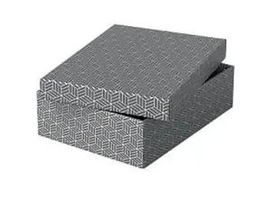 4049793072302 - Home Aufbewahrungs- und Geschenkbox 628285 Mittel Flach 100% Recycelter Karton Grau 265 x 360 x 100 mm 3 Stück