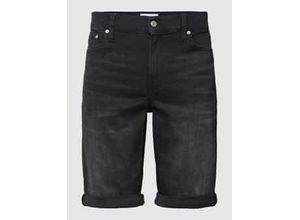 8720107674837 - - CC - Schmale Jeans-Shorts in schwarzer mittlerer Waschung-Black