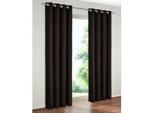 4004567114534 - Vorhang WIRTH Trondheim 328 g m² Gr 1 schwarz B132cm H145cm Chenille Polyacryl Gardinen