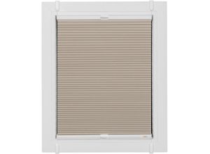 4001442431878 - Plissee SUNLINES beige (sand silberfarben) B89cm H175cm Obermaterial 100% Polyester Plissees verspannt mit Simply-Fix Klemmträger Wabenplissee