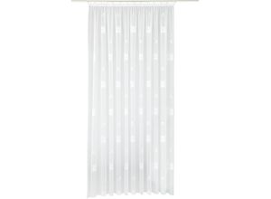 4005385483826 - Gardine WECKBRODT Alexa Gardinen Gr 95 cm Smokband 550 cm weiß Smokband halbtransparent Polyester gemustert nach Maß