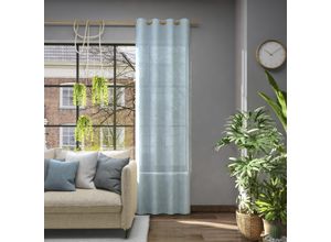 4006470509179 - Vorhang NEUTEX FOR YOU Libre-ECO Gardinen Gr 170 cm Ösen 142 cm blau Ösen Nachhaltig Breite 142 cm nach Maß