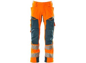 5711074797882 - Hose mt Knietaschen ultimate stretch Gr 90C46 hi-vis orange dunkelpetroleum - Mascot