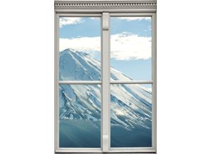 4049009075646 - Wandsticker QUEENCE Berge Wandtattoos Gr B H T 40 cm x 60 cm x 01 cm Natur blau Wandtattoos Natur