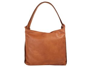 4260543041601 - Shopper FORTY Damen Gr B H T 43cm x 36cm x 5cm onesize braun (cognac) Leder unifarben Taschen echt Leder Made in Italy