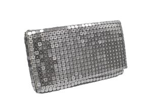 4006046370936 - Abendtasche STEUER Metall Plättchen mit Kristallen Damen Gr B H T 150cm silber Taschen