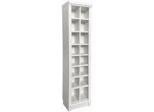 4029686544079 - Wandregal HOME AFFAIRE Soeren Regale Gr H 185 cm 16 St weiß CD-Regal Möbel Regal Standregal TV-Möbel Medienarchivierung Regale aus massiver Kiefer in 2 Höhen Tiefe 29 cm