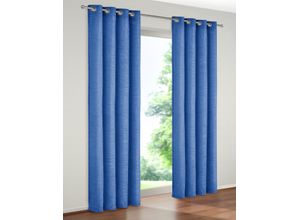 4004567114473 - Vorhang WIRTH Trondheim 328 g m² Gr 1 blau (royalblau) Gardinen 145cm Ösen 132cm Polyacryl B132cm H145cm