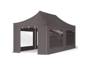 4260497046318 - 3x6m Aluminium Faltpavillon inkl 4 Seitenteile dunkelgrau - (600227)