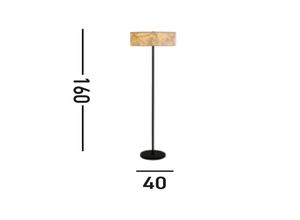 5053423273358 - Stehleuchte Isla Ø 40 cm braun beige Bambus Stahl